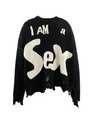 SAINT MXXXXXX Sex Pistols Distressed Sweater - Black