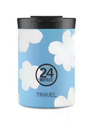 24BOTTLES 350 Ml Floral-print Tumbler - Blue