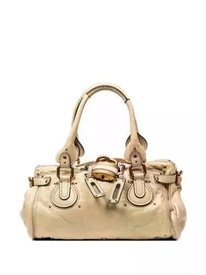 Chloé Paddington Tote Bag With Padlock Detail - Neutrals
