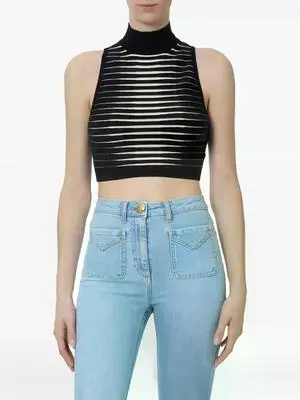 Elisabetta Franchi Zebra-jacquard Knit Top