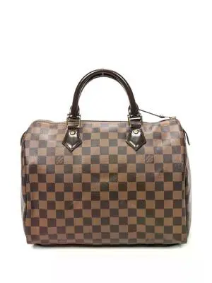 LOUIS VUITTON Speedy 30 Damier Ebène Handbag