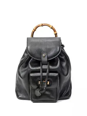 Gucci Mini Bamboo Top Handle Backpack - Black