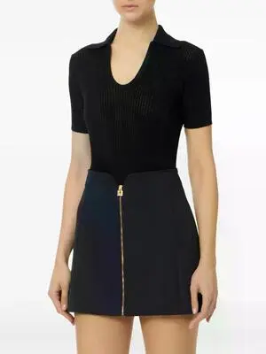 Elisabetta Franchi Ribbed Openwork T-shirt