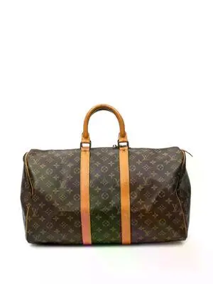 LOUIS VUITTON Monogram Keepall Holdall Bag - Brown