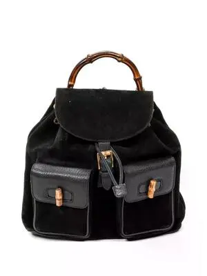 Gucci Bamboo Backpack - Black
