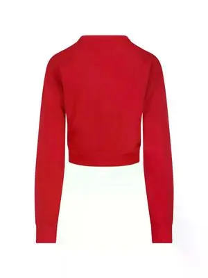 Auralee Cropped Long-sleeve Sweatshirt