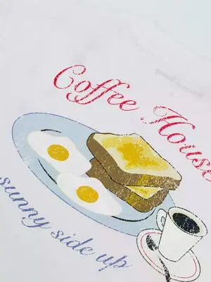 HOUSE OF SUNNY Sunny Side Up Graphic-print T-shirt - White