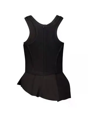 Natasha Zinko Asymmetrical Peplum Hem Tank Top