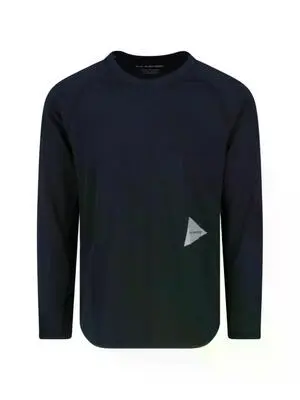 AND WANDER Logo-print Raglan-sleeve T-shirt - Black