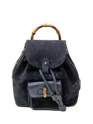 Gucci Bamboo Backpack - Blue