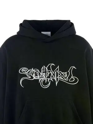 SAINT MXXXXXX Logo-print Hoodie - Black