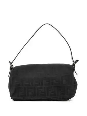 Fendi Zucca Canvas Baguette Shoulder Bag