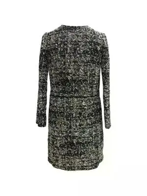 Proenza Schouler Tweed Long Sleeve Mini Dress - Black