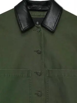 ANINE BING Yuma Contrast Collar Cropped Jacket