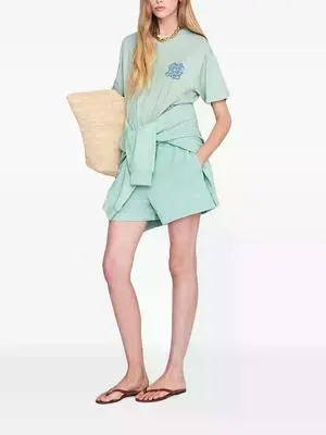 ANINE BING Kam Logo-embroidered Shorts
