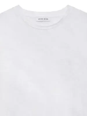 ANINE BING Cade Logo-embroidered T-shirt - White