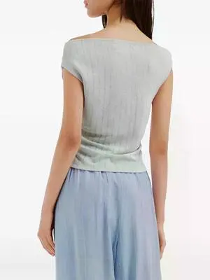B+AB Cat-print Ruched T-shirt