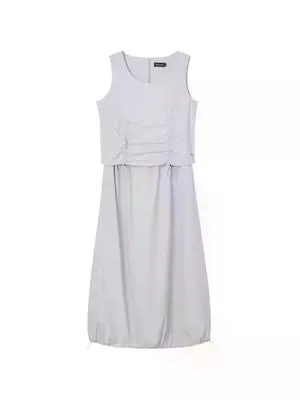 TOUT A COUP Ruched Drawstring-hem Maxi Dress - Purple