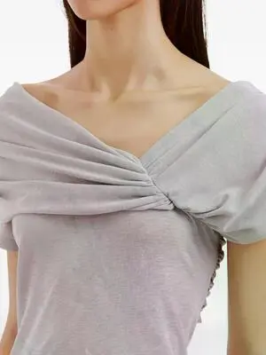 B+AB Ruched Off-shoulder Blouse