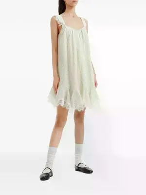 B+AB Floral Print Lace Trim Mini Dress