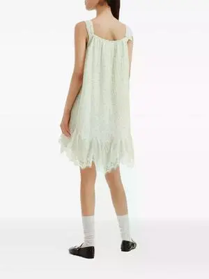 B+AB Floral Print Lace Trim Mini Dress