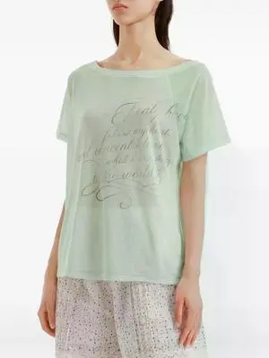 TOUT A COUP Slogan Print Raglan Sleeve T-shirt