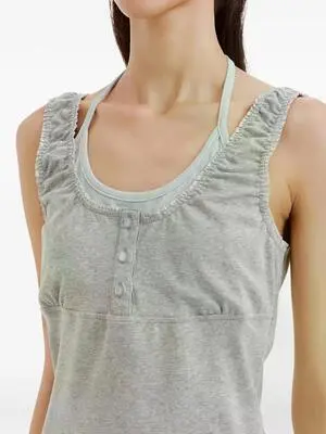 TOUT A COUP Layered Ruffled Halterneck Top