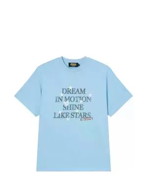 MINI CREAM Slogan Print T-shirt - Blue