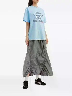 MINI CREAM Slogan Print T-shirt