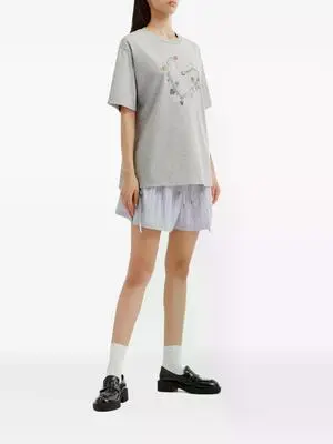 B+AB Drawstring Waist Side-tie Mini Shorts