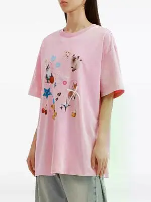 B+AB Graphic Print Bow Detail T-shirt