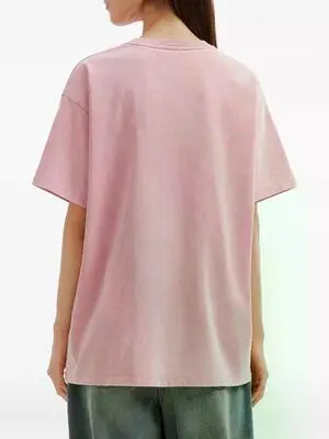 TOUT A COUP Crystal Embellished Cotton T-shirt With Bow Print