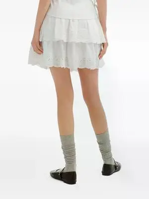TOUT A COUP Broderie Anglaise Tiered Skirt