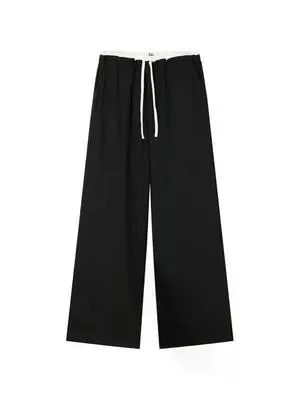 B+AB Drawstring Wide-leg Trousers - Black