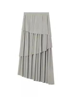 B+AB Tiered Asymmetric Midi Skirt