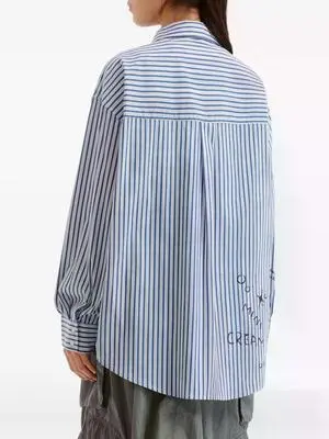 MINI CREAM Striped Graphic Print Shirt