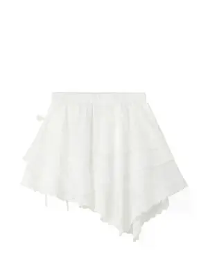 B+AB Tiered Broderie Anglaise Cotton Mini Skirt