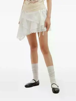 B+AB Tiered Broderie Anglaise Cotton Mini Skirt