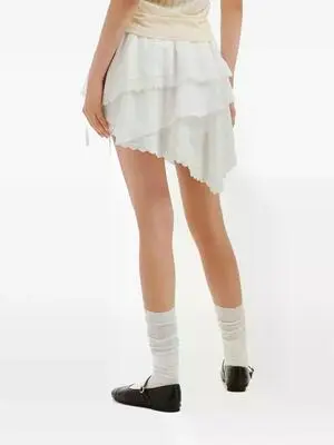 B+AB Tiered Broderie Anglaise Cotton Mini Skirt