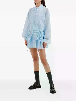 B+AB Ruched Shirt And Drawstring Skirt Set