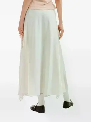TOUT A COUP Lace-panelled Long Skirt