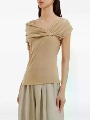 B+AB Ruched Off-shoulder Blouse
