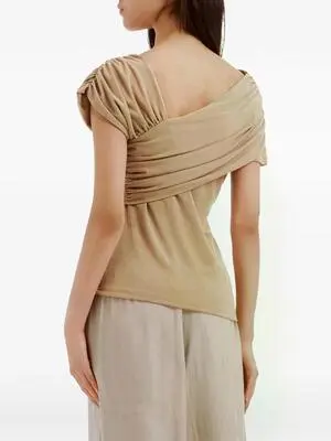 B+AB Ruched Off-shoulder Blouse