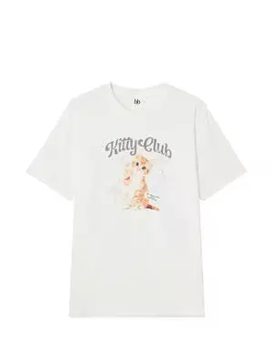 B+AB Graphic Print Drop Shoulder T-shirt - White