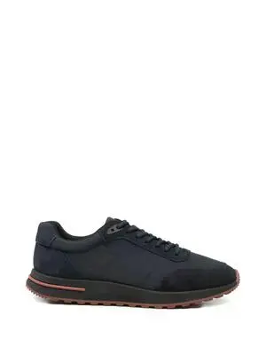 SERGIO MORETTI FIRENZE Panelled Suede Trim Sneakers - Blue