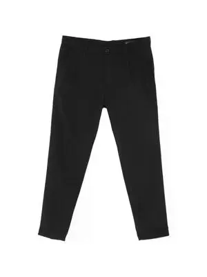 Karl Lagerfeld Logo Plaque Tapered Trousers - Black
