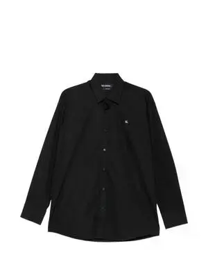 Karl Lagerfeld Logo-embroidered Loose-fit Shirt - Black
