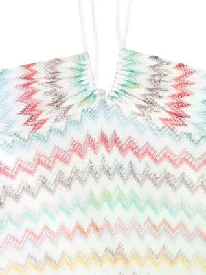 Missoni Zigzag-knit Halterneck Swimsuit