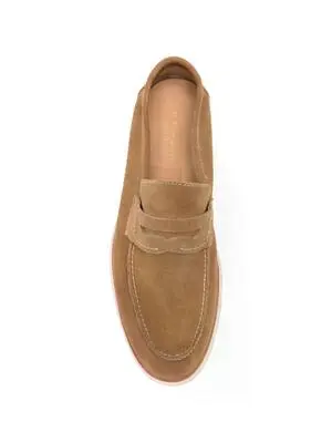 SERGIO MORETTI FIRENZE Suede Penny Loafers