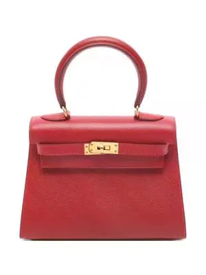 Hermès Mini Kelly Courchevel Tote Bag - Red